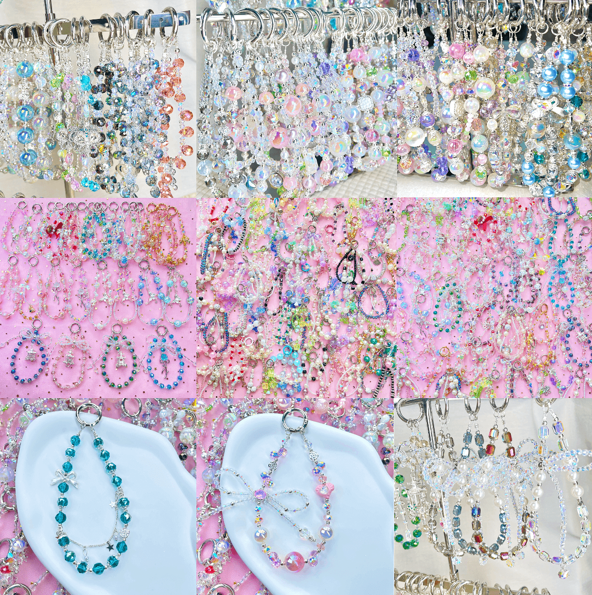 [New Batch] Premium Glittering/Floral/Sweet/Romantic Phone Chains/Char ...